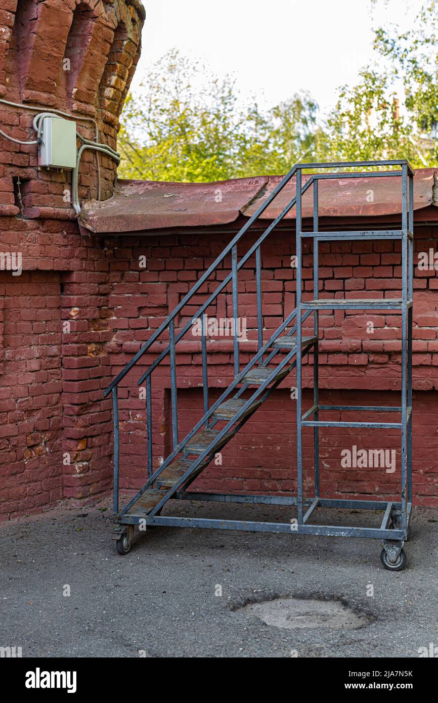 Ladder on wheels hi-res stock photography and images - Alamy