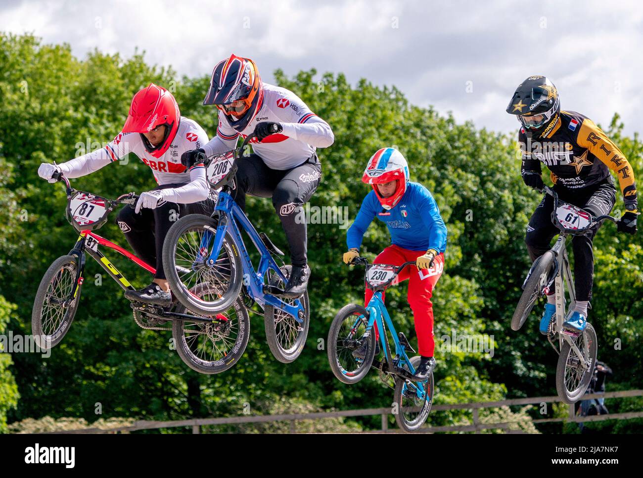 Great Britain's Kye Whyte (left) and Paddy Sharrock (centre-left) in ...