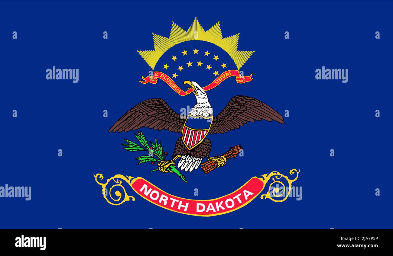 North dakota u s state flag hi-res stock photography and images - Alamy