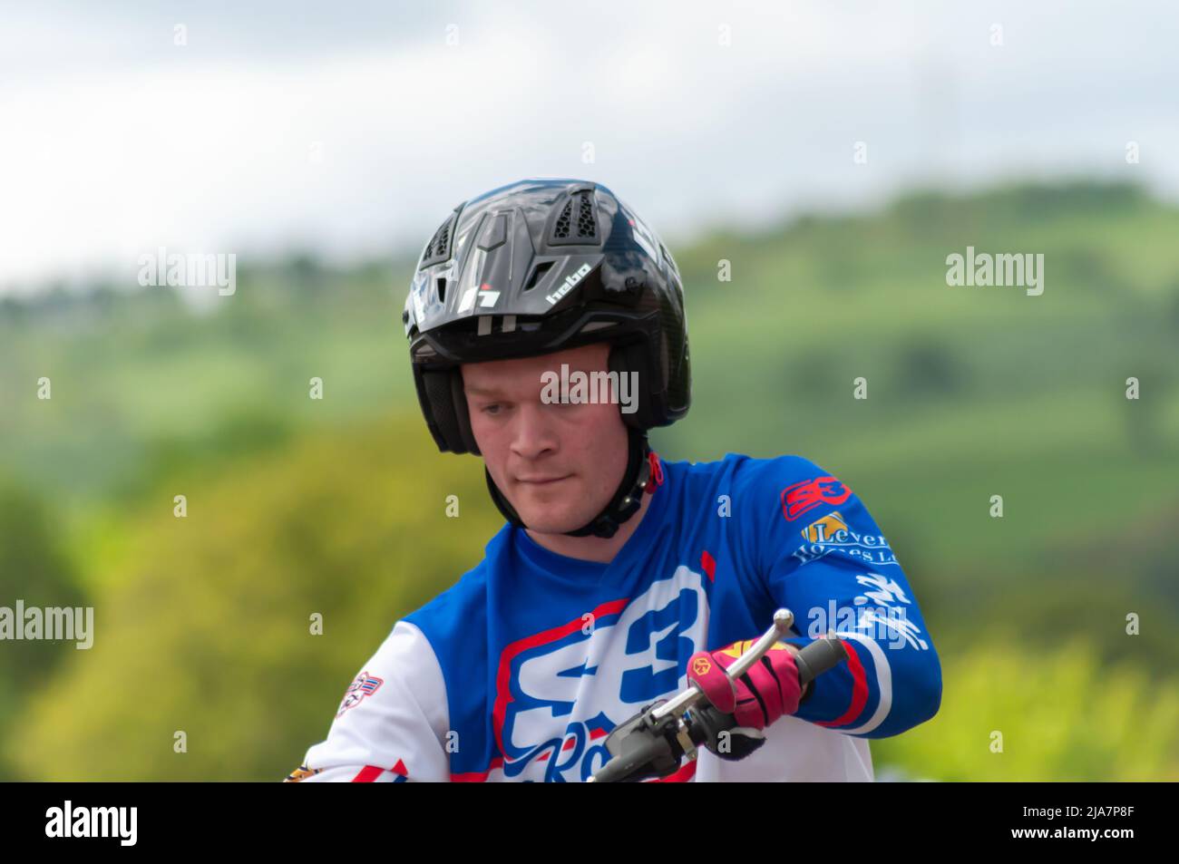 Lesmahagow, Scotland, UK. 28th May, 2022. Trials champion Duncan McColl ...