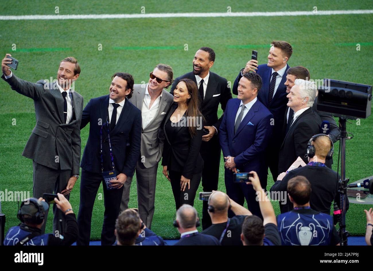 TV Pundits and Presenters (left-right) Peter Crouch, Owen Hargreaves ...