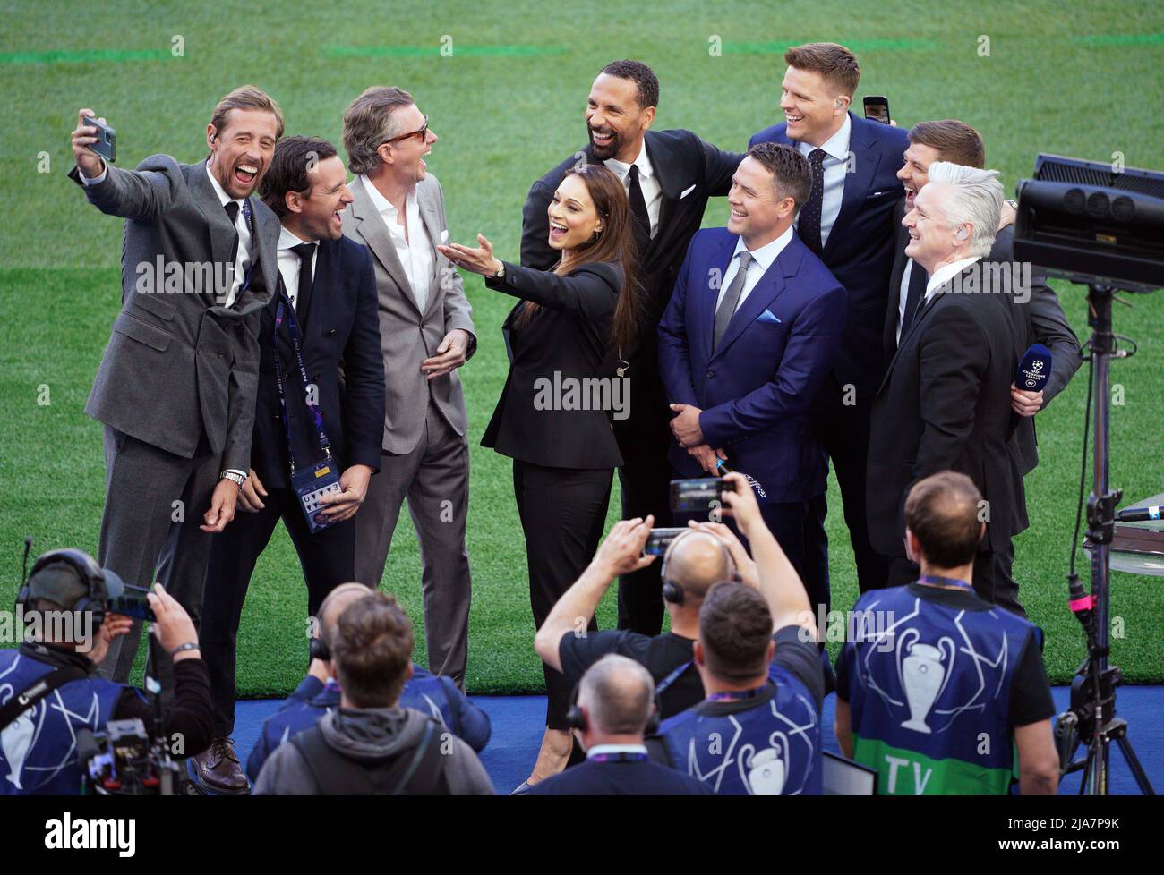 TV Pundits and Presenters (left-right) Peter Crouch, Owen Hargreaves ...