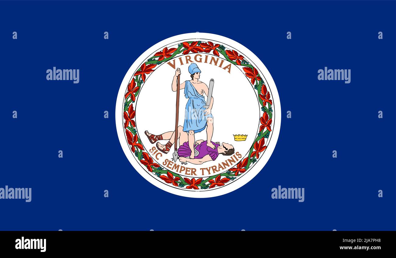 Commonwealth of Virginia U.S. State Vector Illustration Stock Vector ...