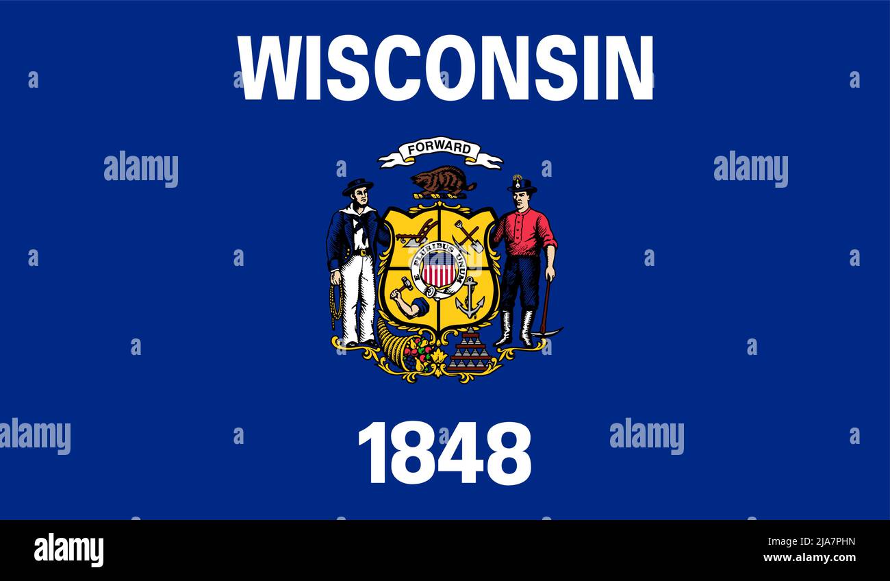 State of Wisconsin U.S. State Vector Illustration Stock Vector Image ...