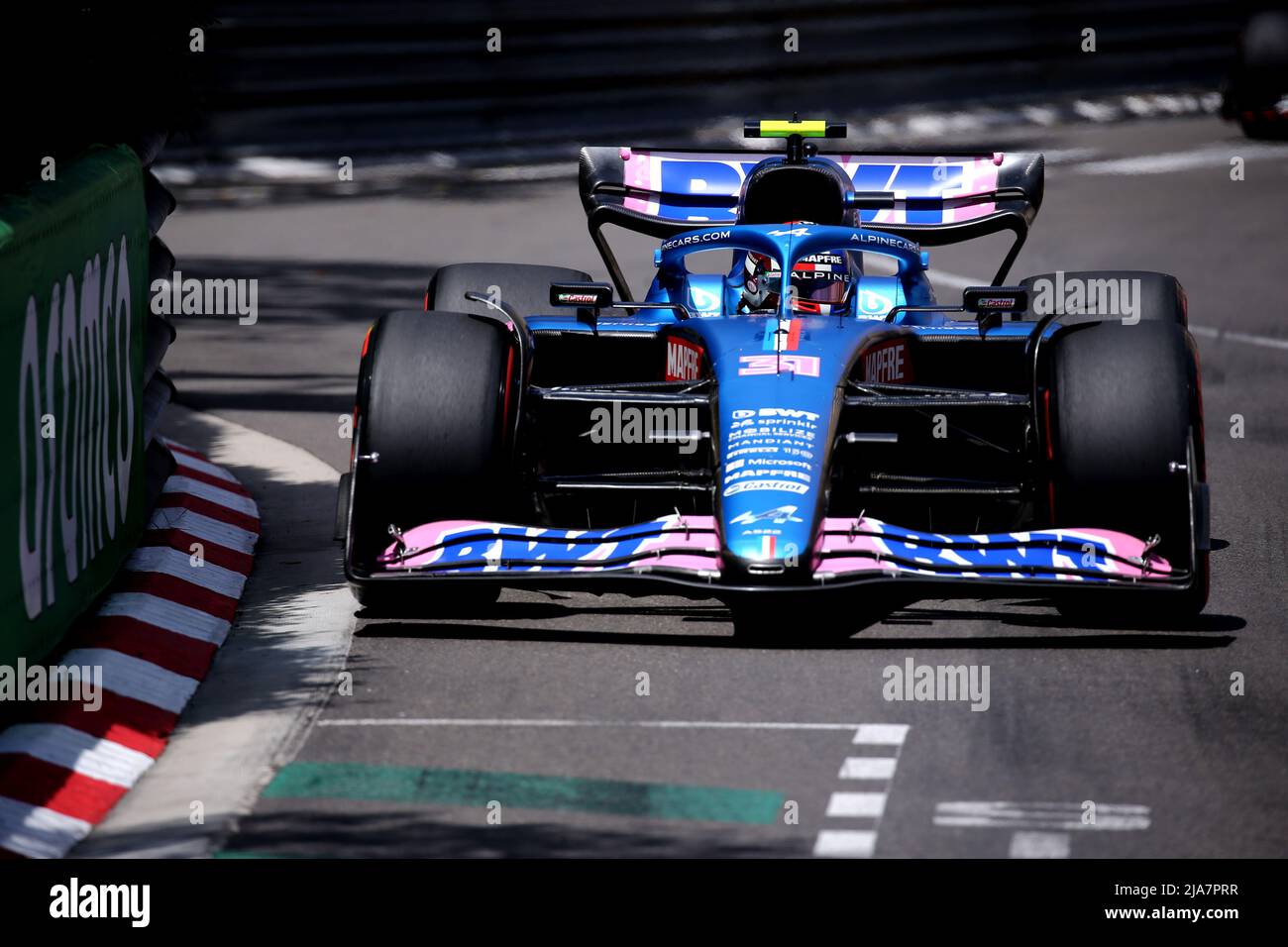 Monaco, Monaco. 28th May, 2022. Esteban Ocon of Alpine F1 on track ...