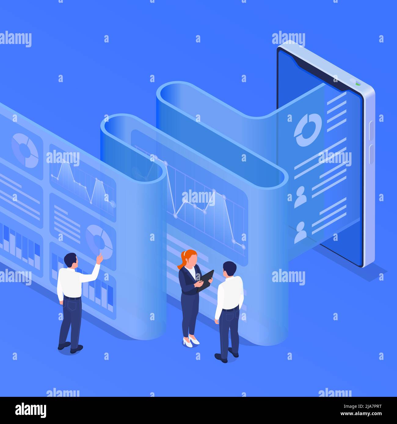 Business intelligence department teamwork data mining visualisation ...