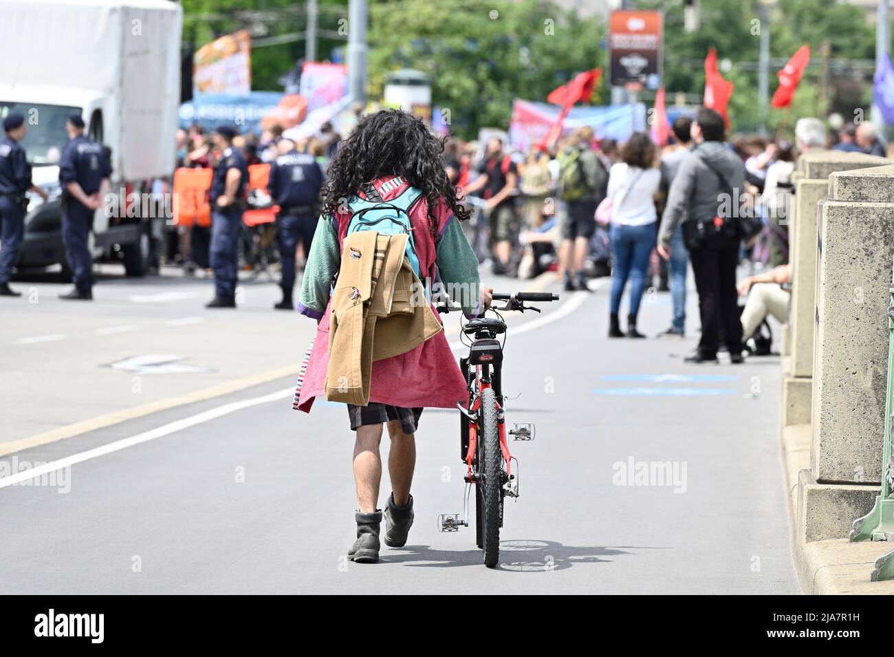 Vienna, Austria. 28th May, 2022. Demonstration of climate justice ...
