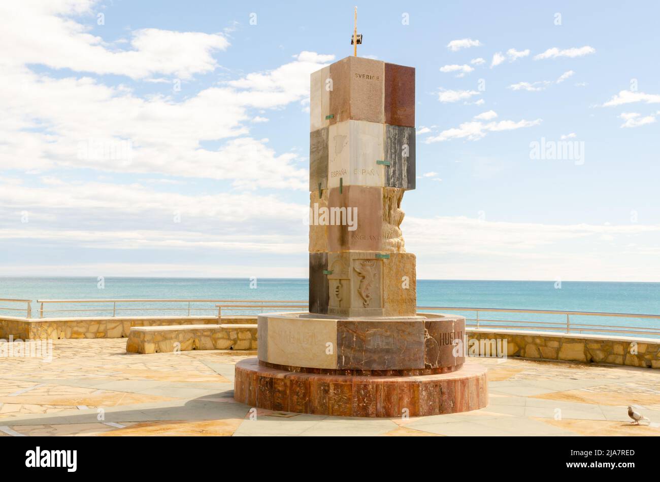 NERJA, SPAIN - 04 MARCH 2022 Monument Source Europa, was inaugurated on ...
