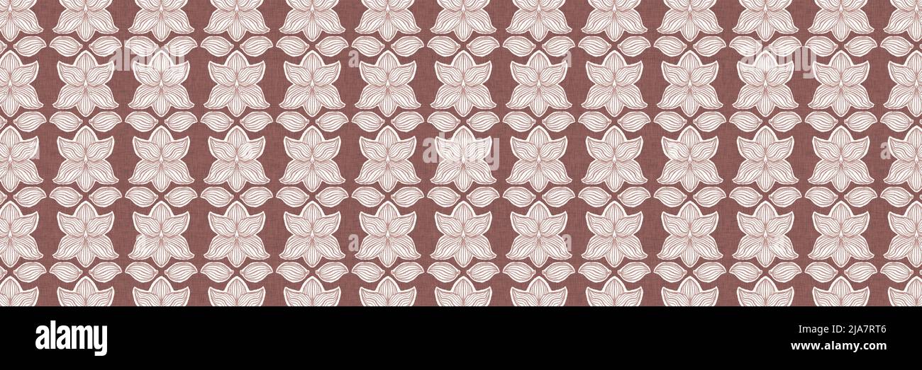 Gender neutral floral flower seamless raster border. Simple whimsical 2 ...