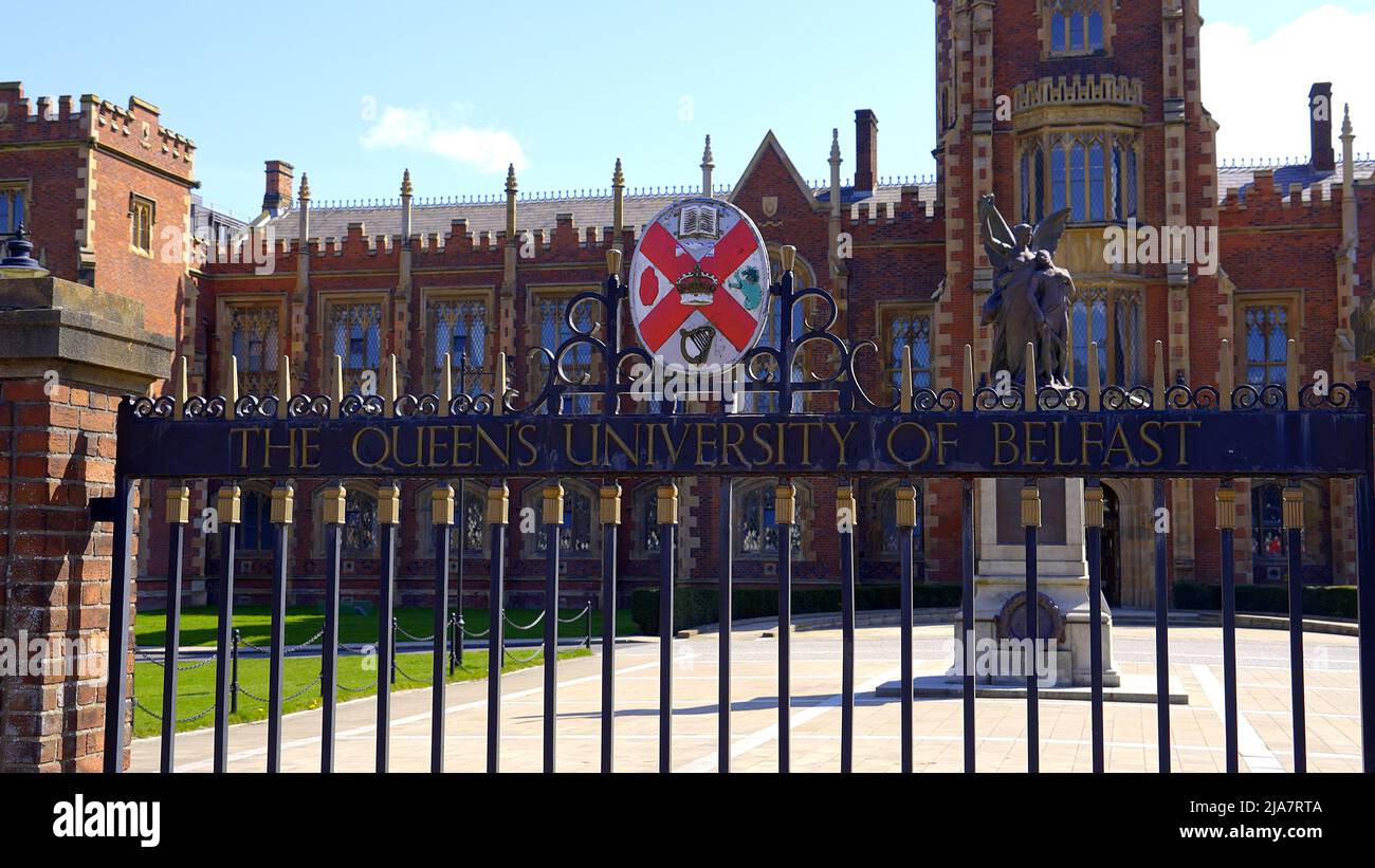 Queens University Belfast - BELFAST, UK - APRIL 24, 2022 Stock Photo ...