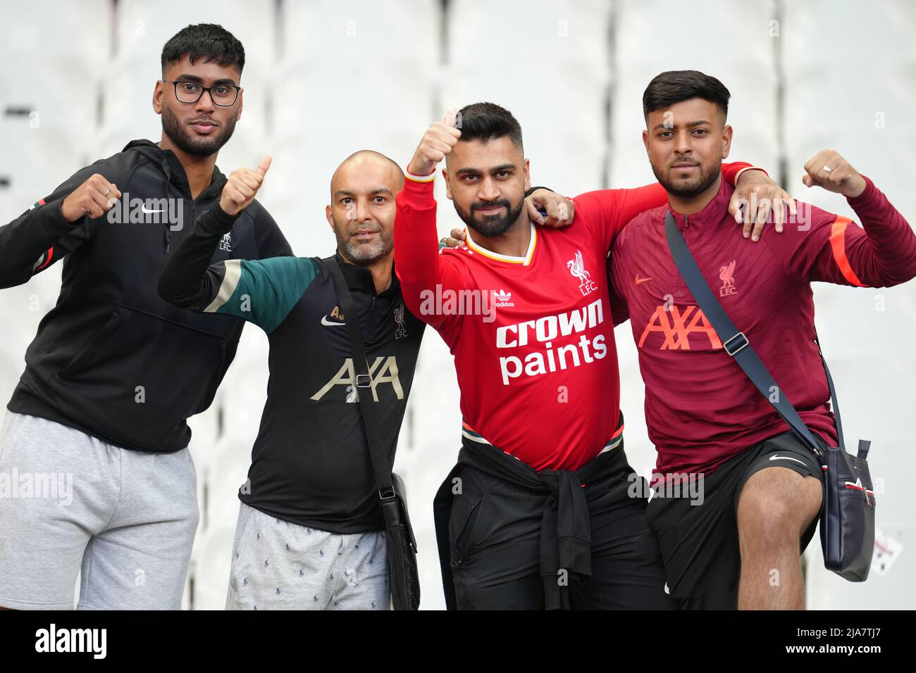 Liverpool fans in the stands before the UEFA Champions League Final at ...
