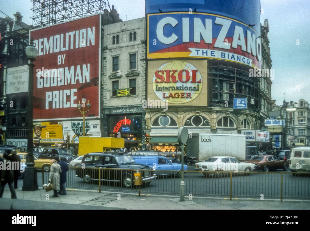 1976 archive image of Piccadilly Circus, London Stock Photo - Alamy