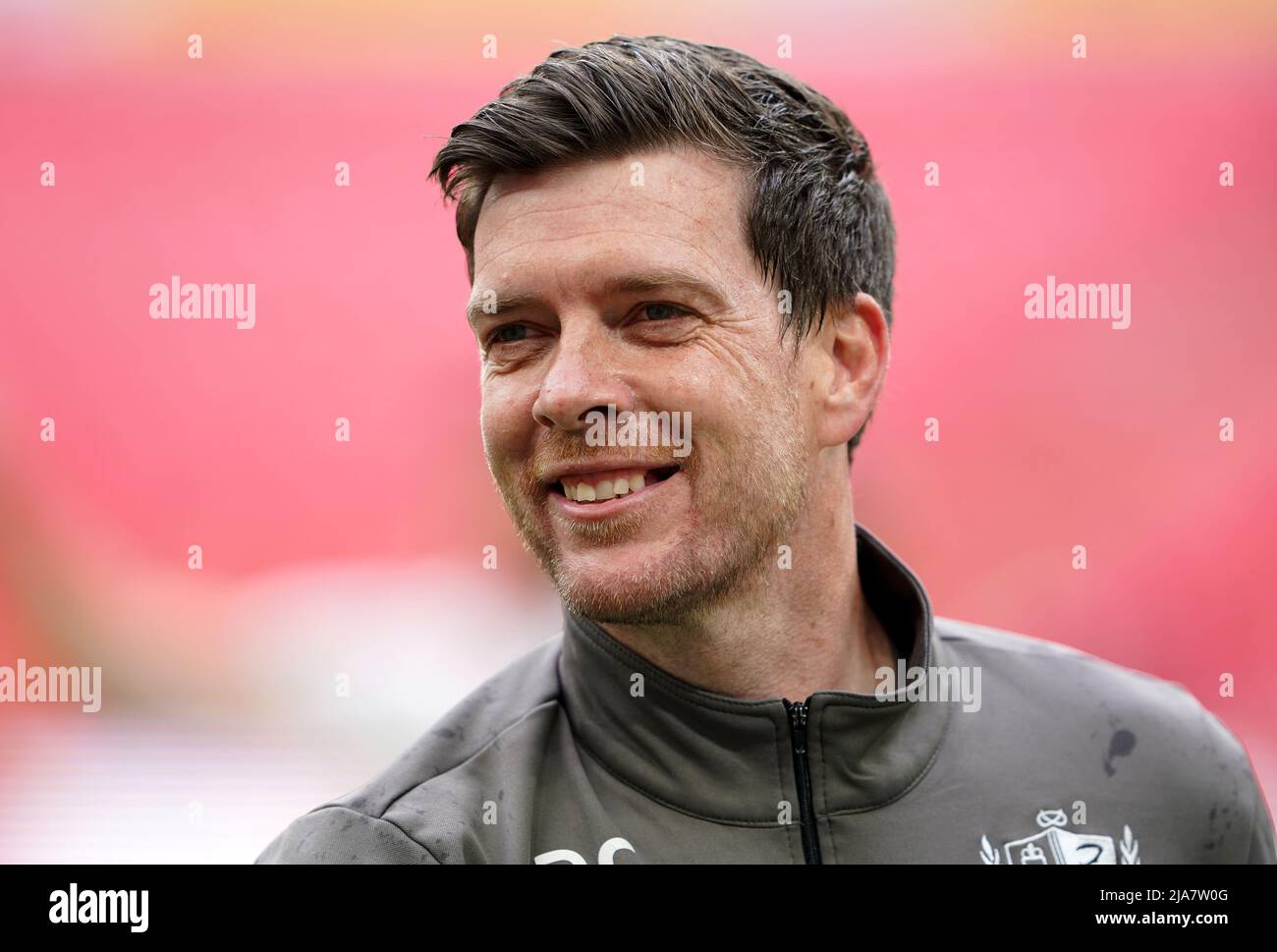 Port Vale manager Darrell Clarke after the Sky Bet League Two play-off ...