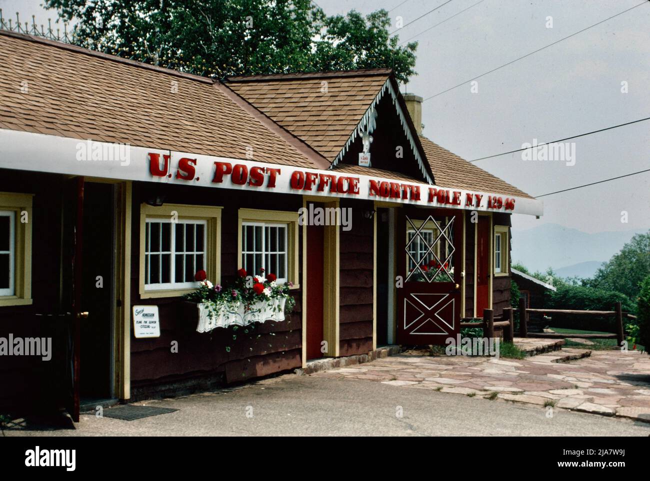 US Post Office in North Pole, NY, Northern New York State, USA in 1979 ...
