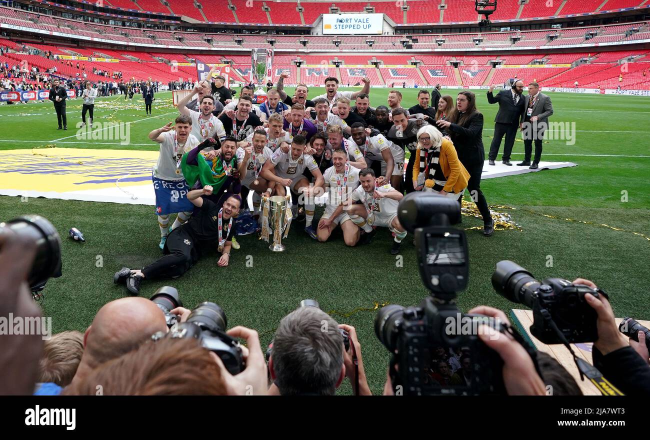 during the Sky Bet League Two play-off final at Wembley Stadium, London ...