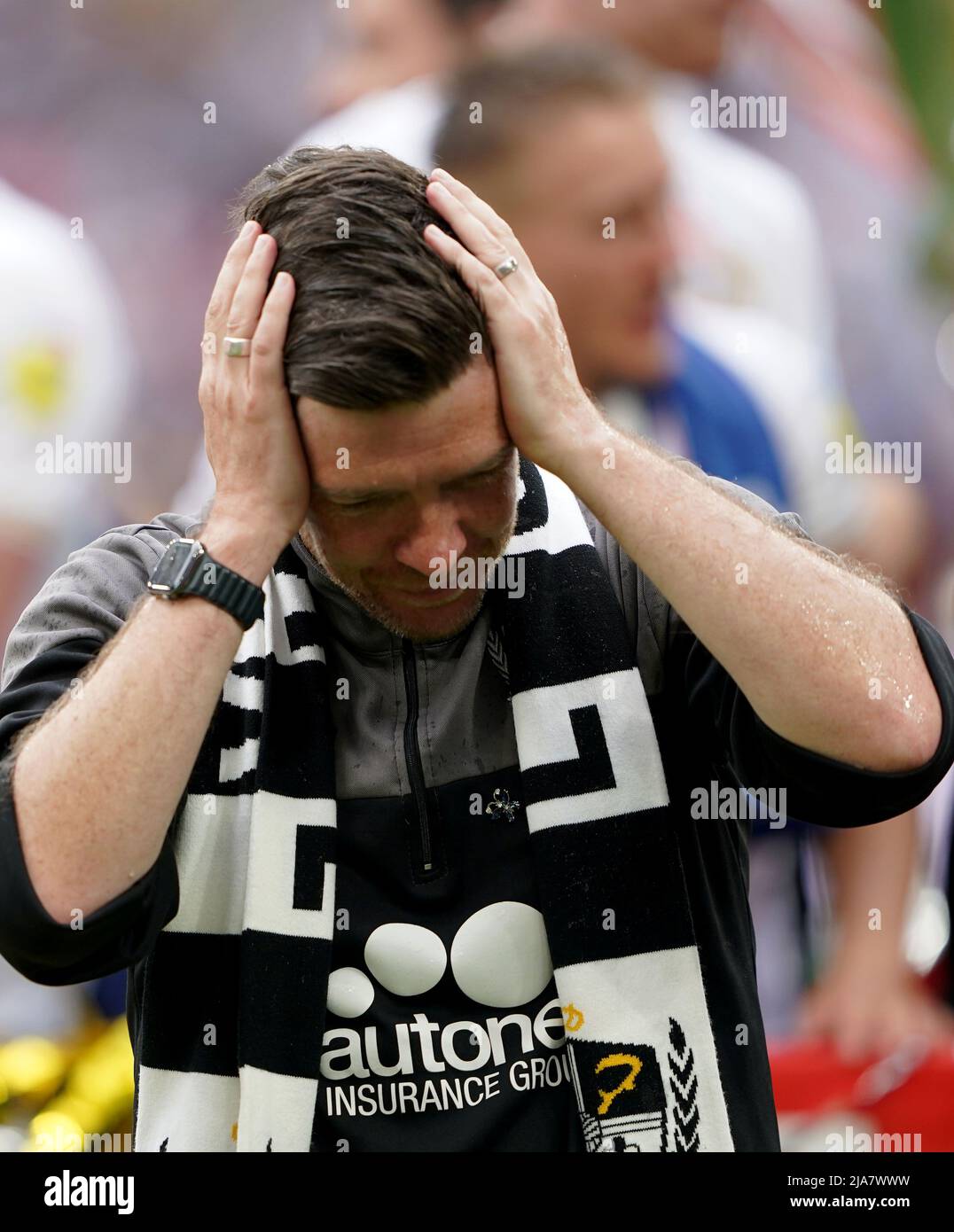 Port Vale manager Darrell Clarke after the Sky Bet League Two play-off ...