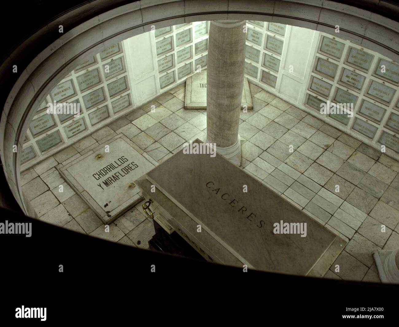 Catafalque of Marshal Andres Avelino Caceres, in the crypt of the ...