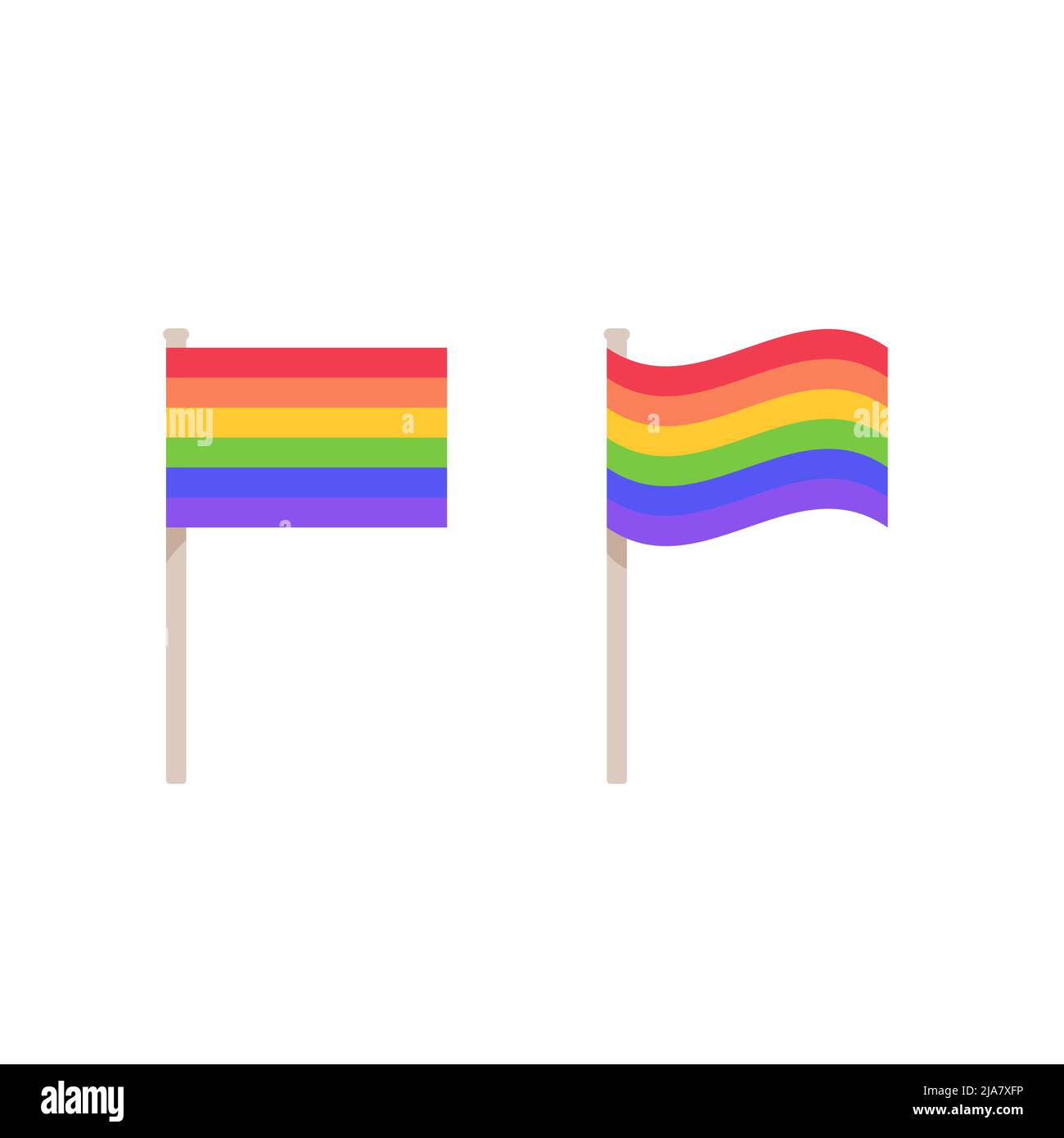 Pride LGBTQ flag icon set. Rainbow symbols. Gay Pride Month. Vector ...