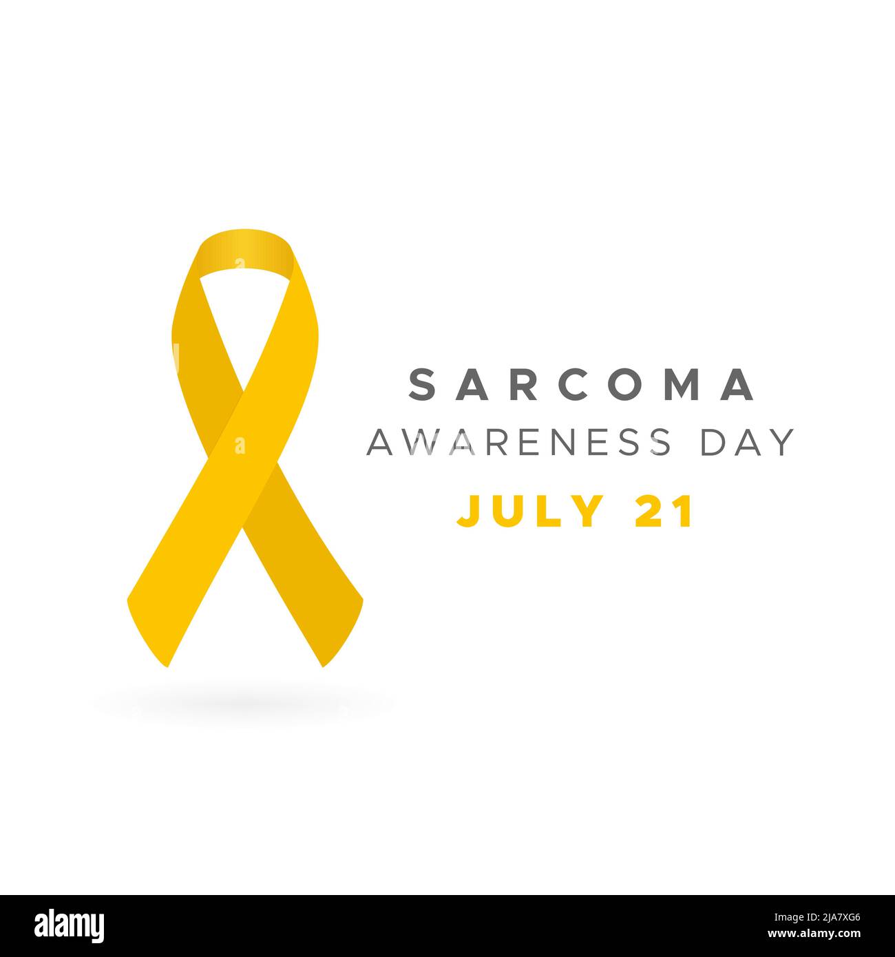 Sarcoma Awareness Day. July 21. Yellow ribbon. Vector illustration ...