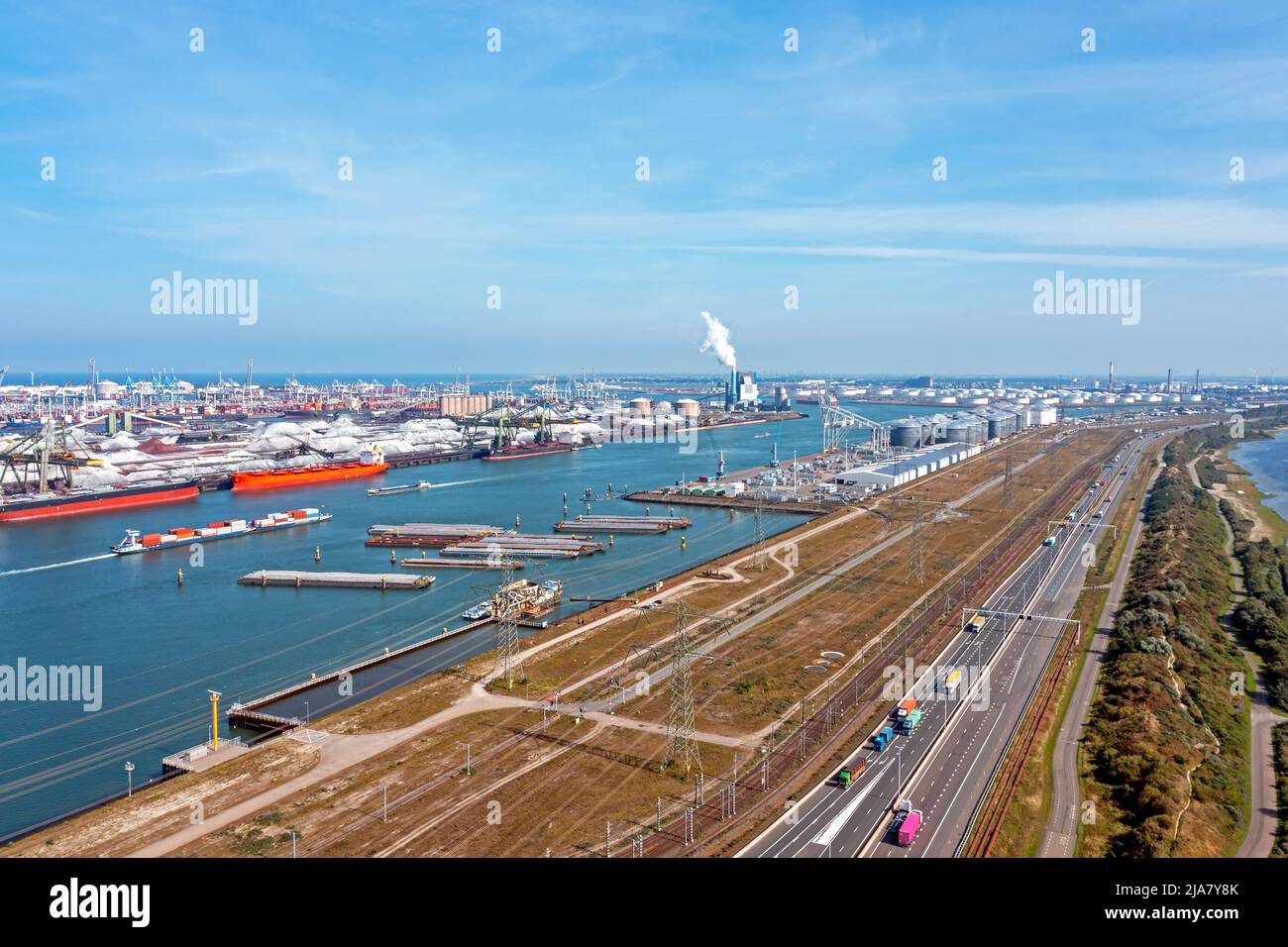 Port rotterdam container aerial hi-res stock photography and images - Alamy