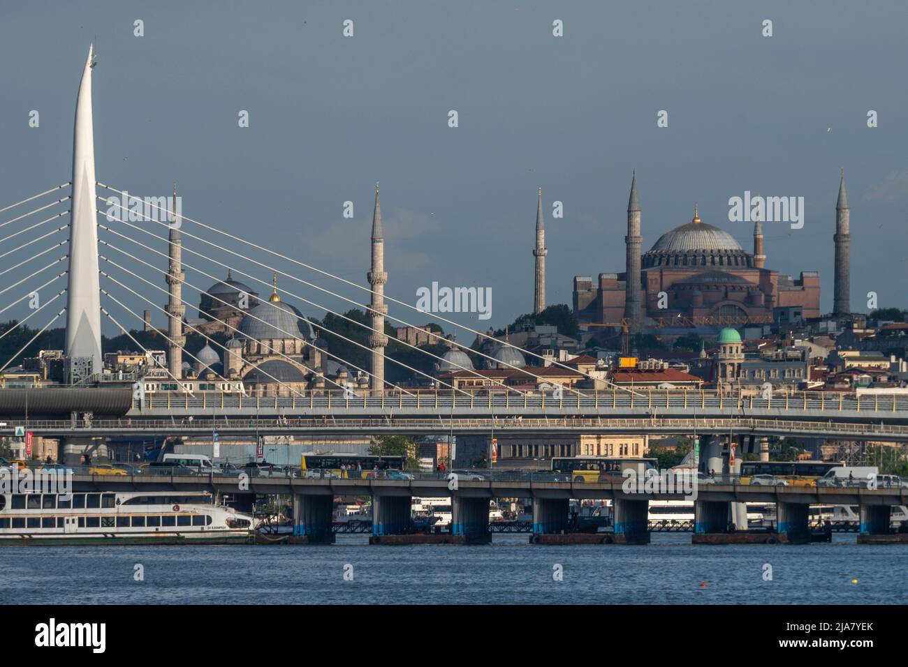 Historical Peninsula and Golden Horn in Istanbul, Turkey Stock Photo ...