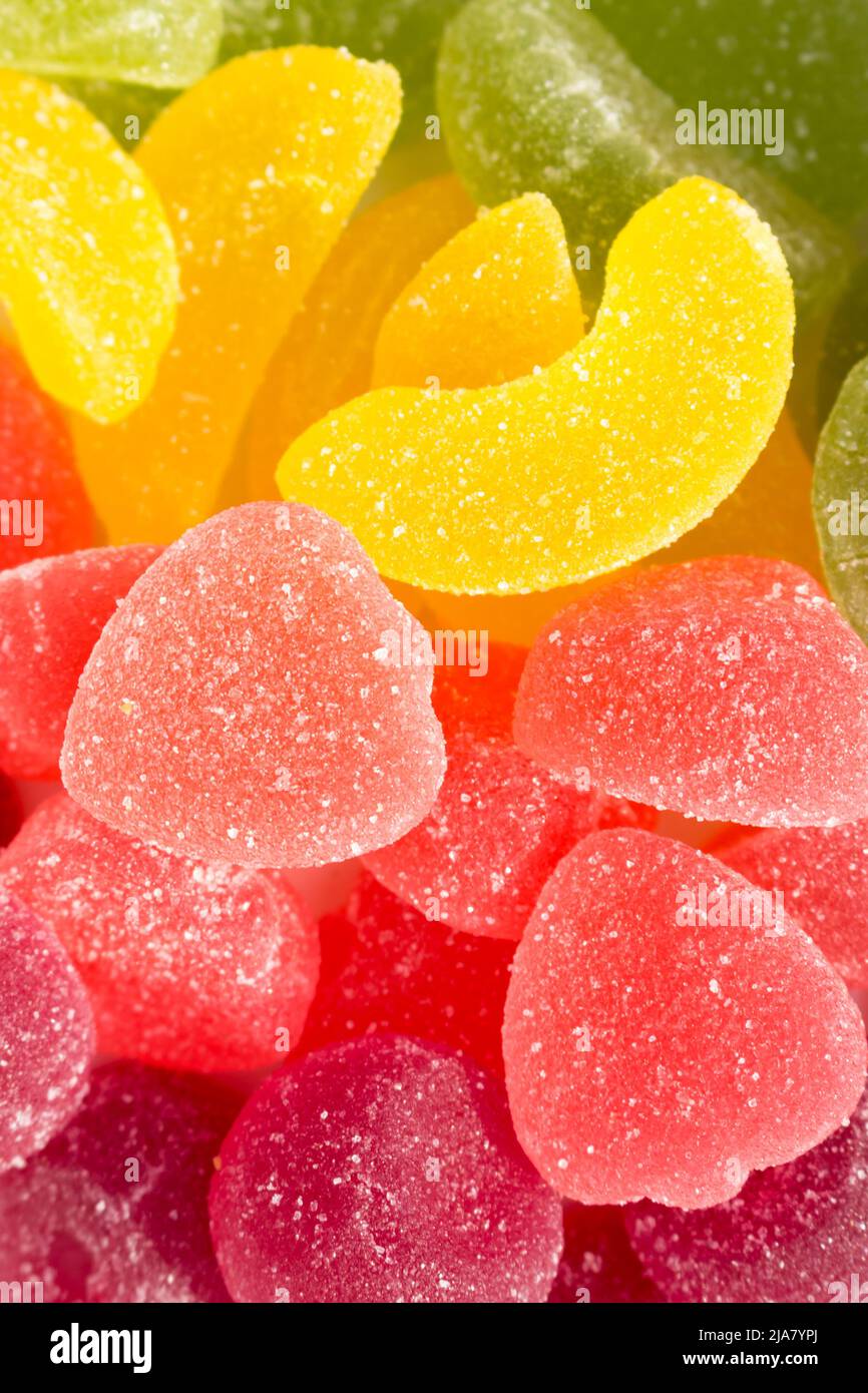 colorful sweet gummy candy closeup. Food Background Stock Photo - Alamy