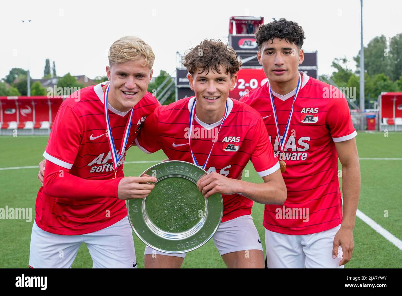WIJDEWORMER, NETHERLANDS - MAY 28: Loek Postma of AZ Alkmaar, Lewis ...