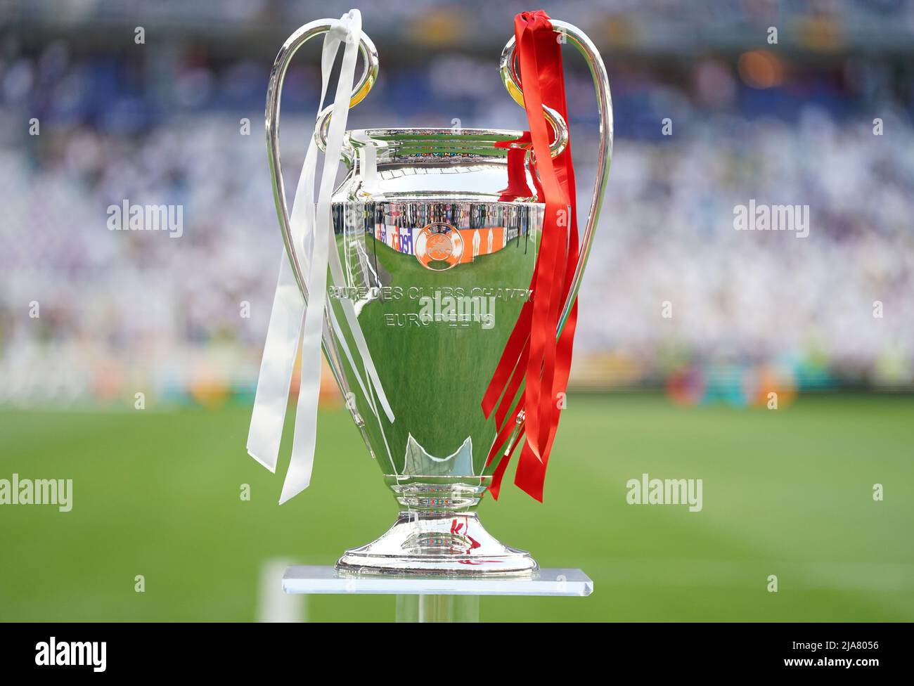 A view of the Champions League Trophy before the UEFA Champions League ...
