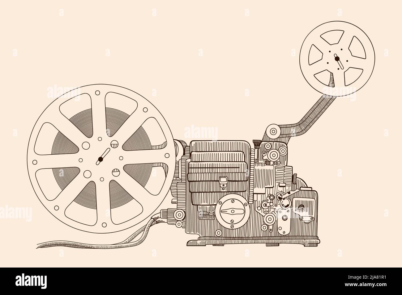 Home cine film projector Stock Vector Images - Alamy