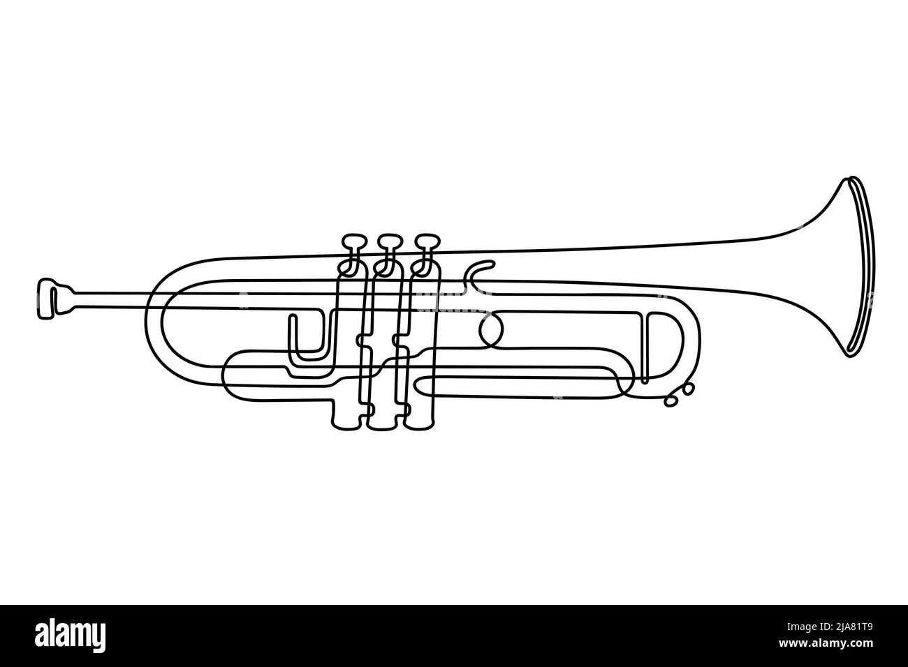 One continuous line musical Cut Out Stock Images & Pictures - Alamy