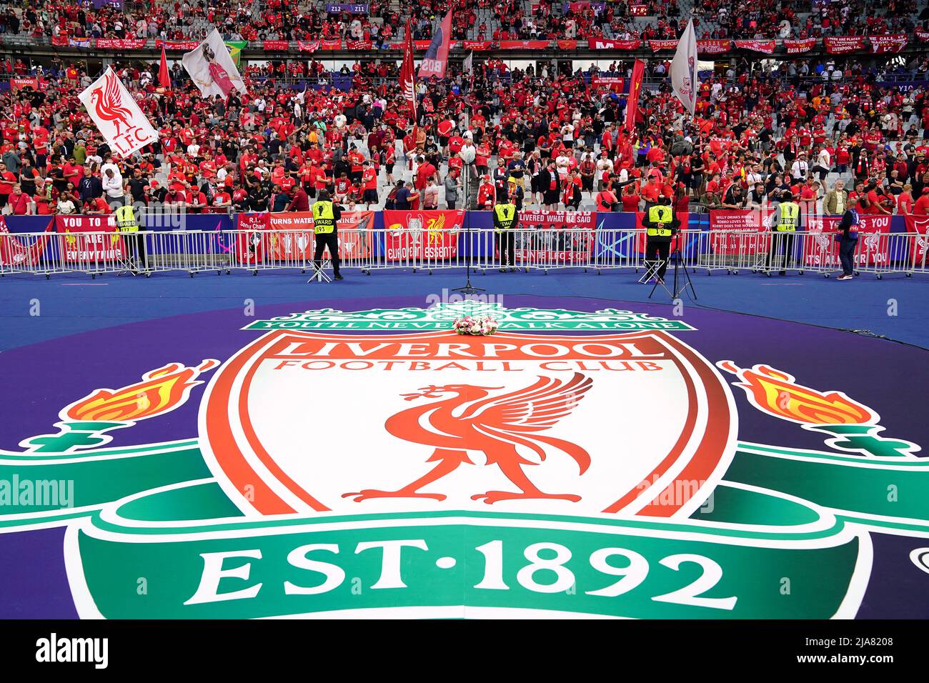 Liverpool fans in the stands during the UEFA Champions League Final at ...