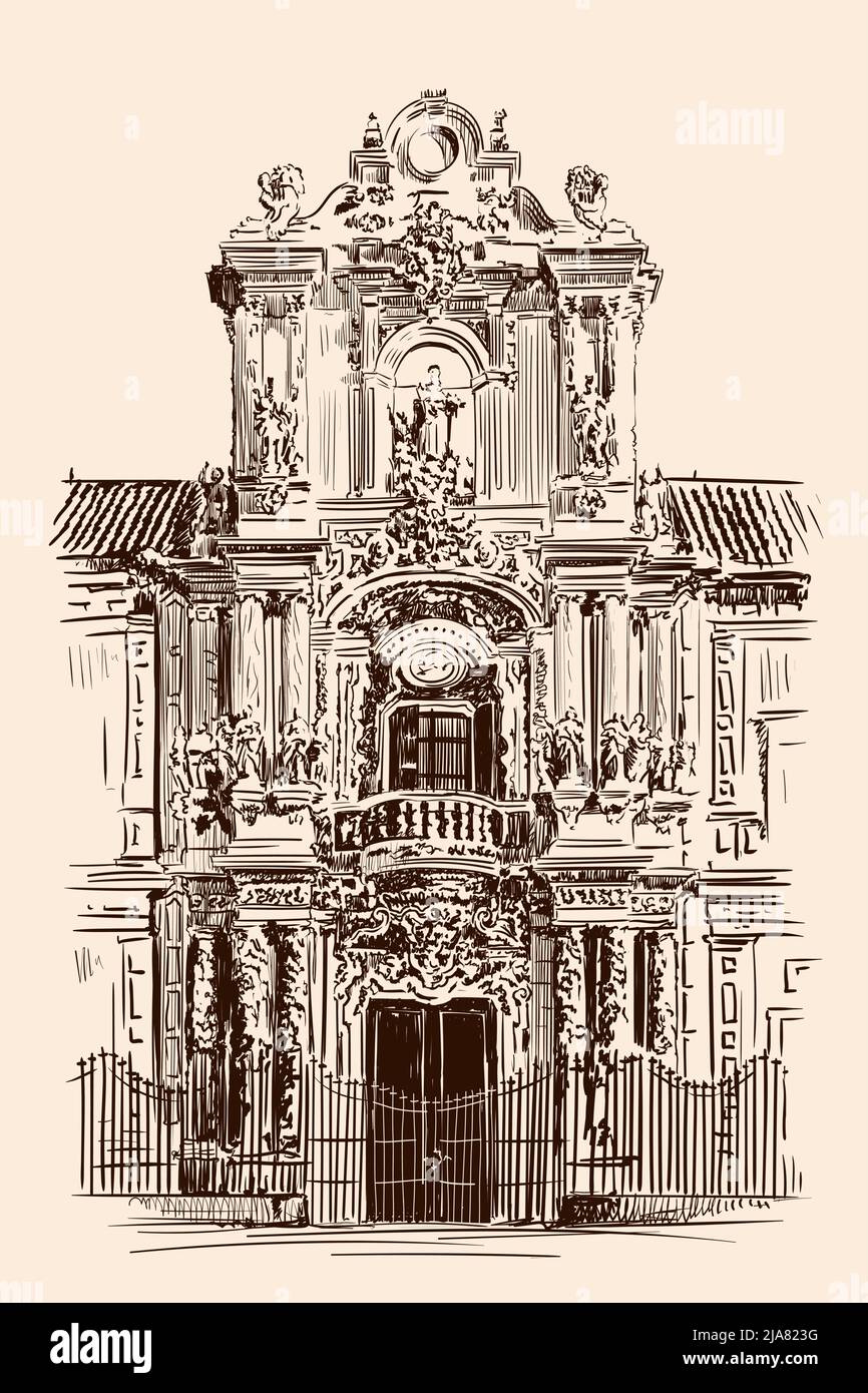 Rococo Interior Drawing