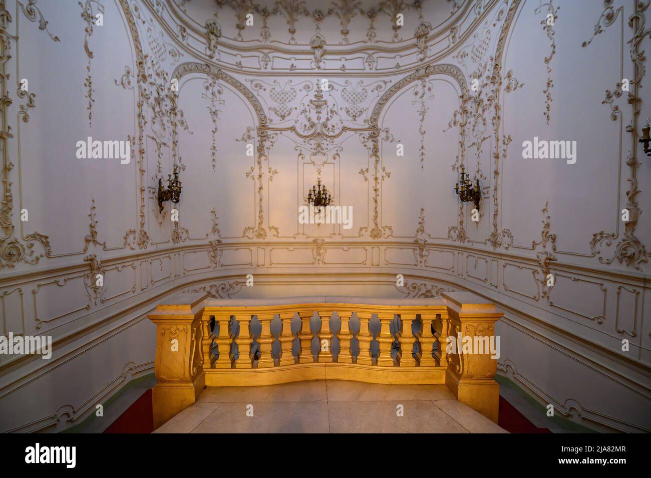 Budapest, Hungary. Beautiful interior of the famous Szabo Ervin Library ...