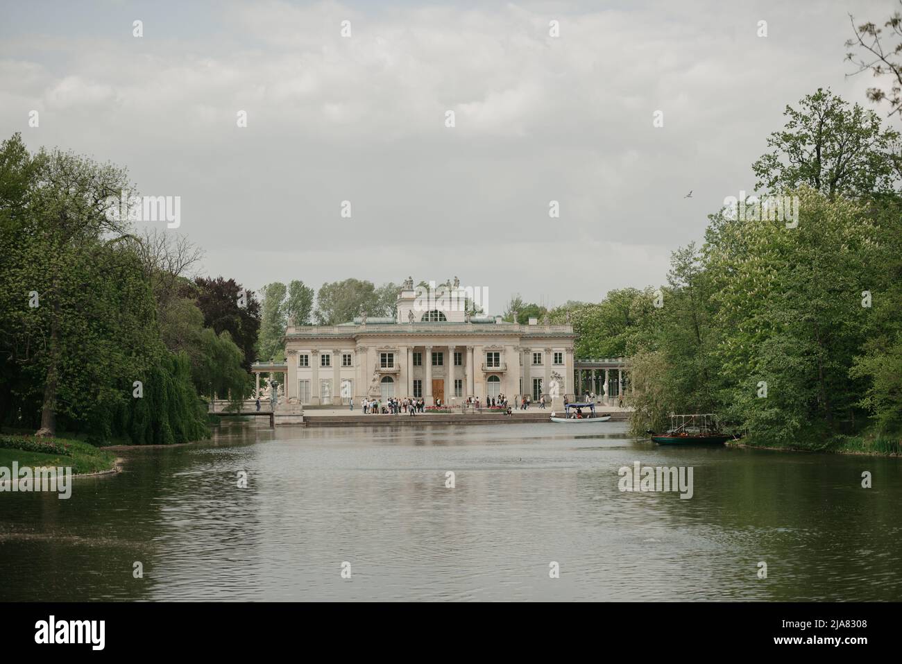 The view from the water of the Palace on the Isle at noon Stock Photo ...