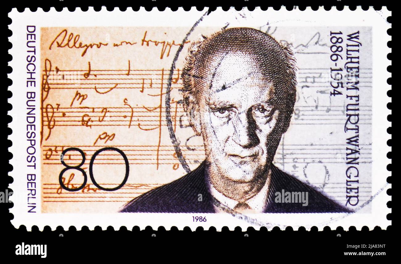 MOSCOW, RUSSIA - MAY 14, 2022: Postage stamp printed in Germany shows ...