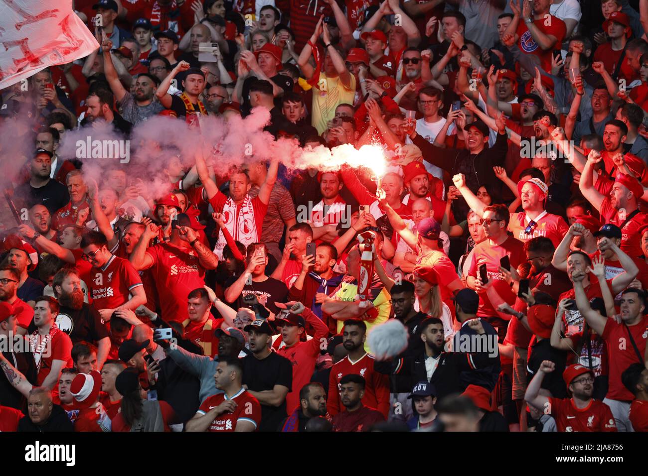 Paris, France. 28th May, 2022. PARIS - Liverpool FC Supporters during ...