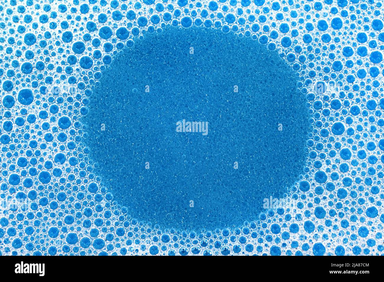 Soap Foam Background Of Dusty Foam With Bubbles Of Blue Color For An