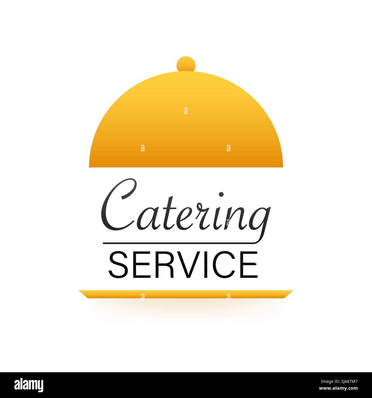 Flat illustration catering service on white background. Vector icon ...