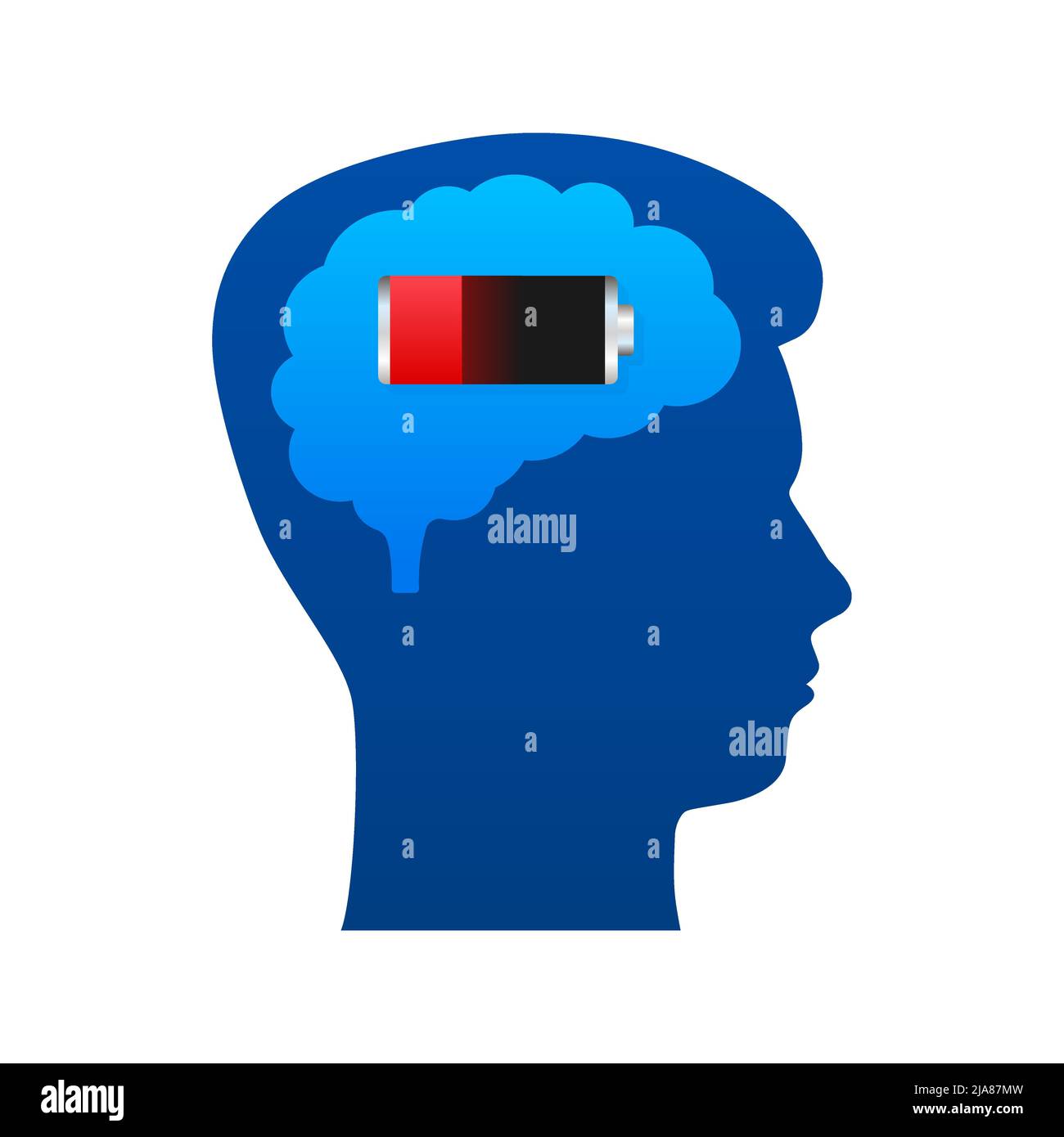 Brain, think loading concept with idea processed on a lightbulb bar ...