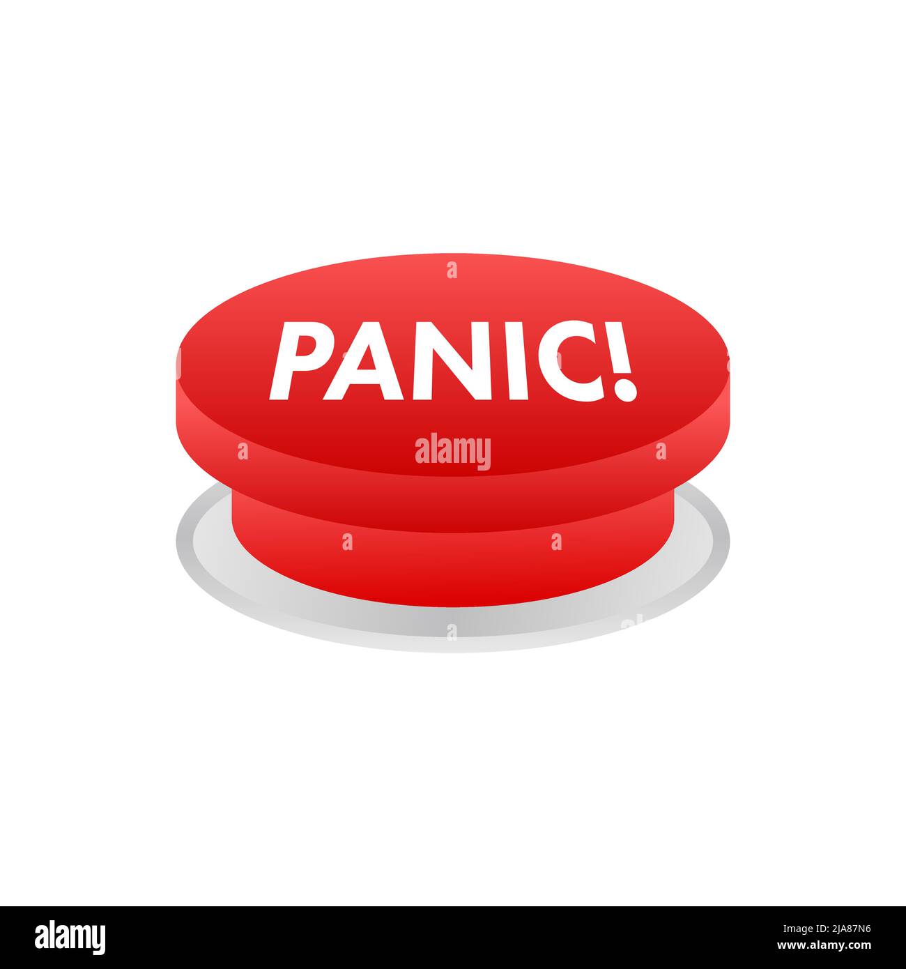 Panic push button, great design for any purposes. Flat design. Vector ...
