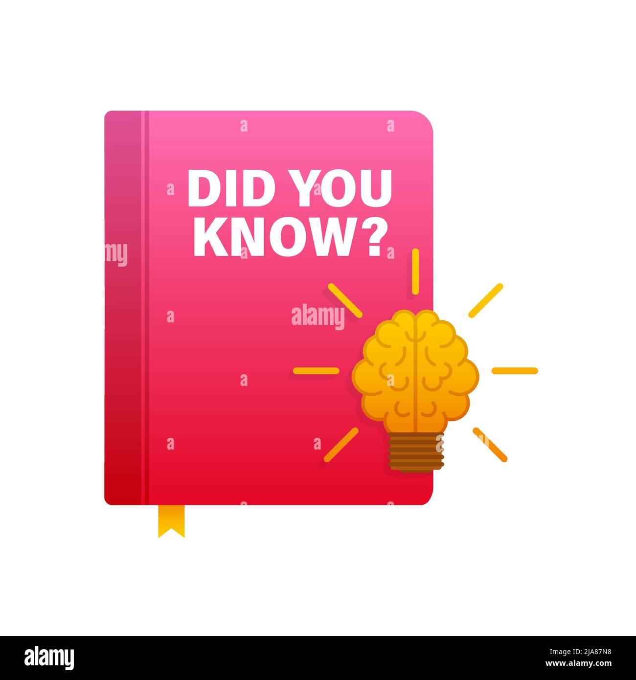 Did You Know book icon with lamp idea. Vector stock illustration Stock ...