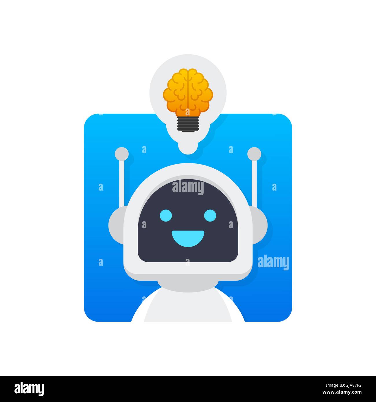 Isolated robot light bulb design Stock Vector Images - Alamy