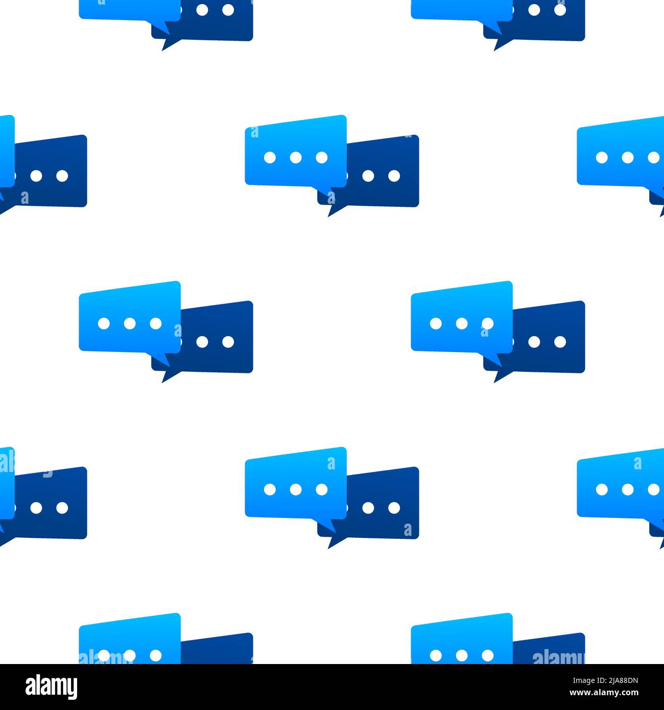 Live chat speech bubbles pattern. Blue chat bubbles pattern. Vector ...