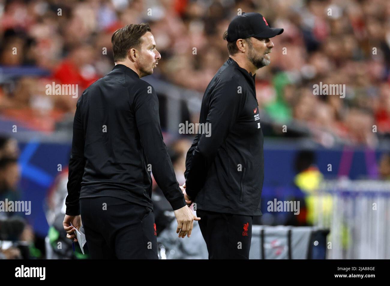 Paris, France. 28th May, 2022. PARIS - (lr) Liverpool FC assistant ...