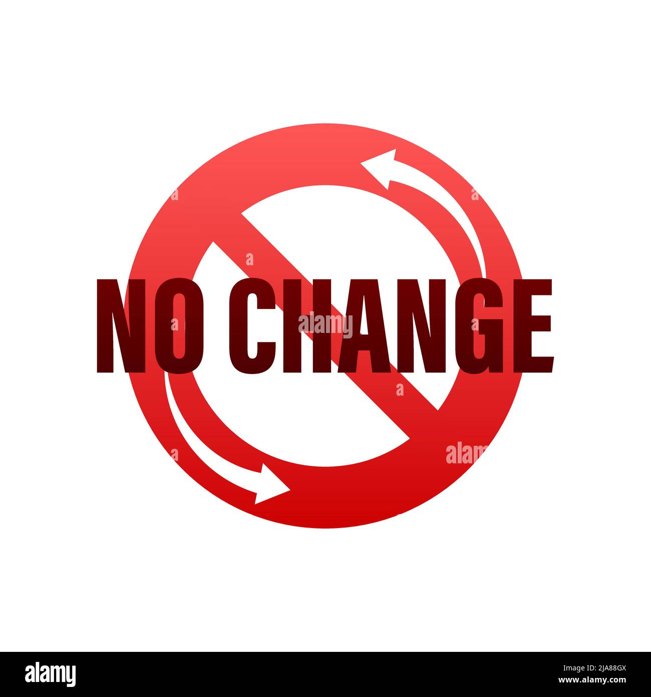 Icon with red no change sign. Vector icon illustration Stock Vector ...