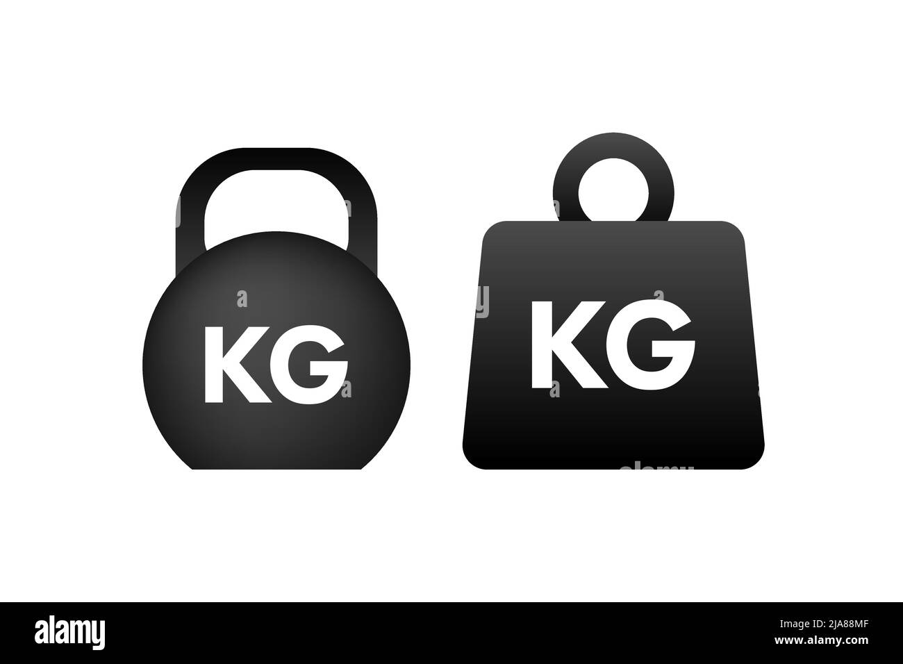Icon with black kg. Vector drawing. Vector icon Stock Vector Image ...