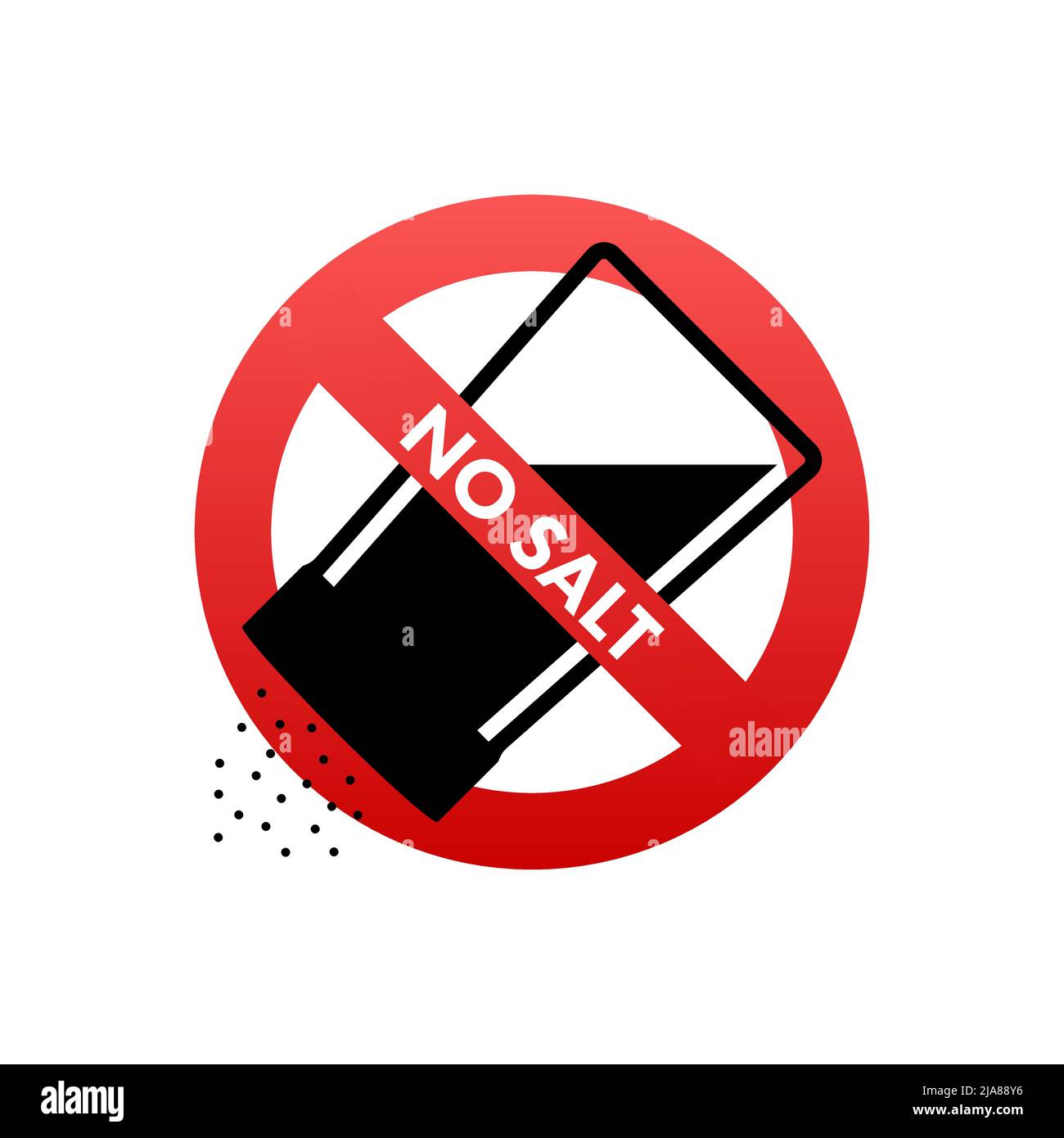 Cartoon red icon no salt on white background. Vintage illustration ...