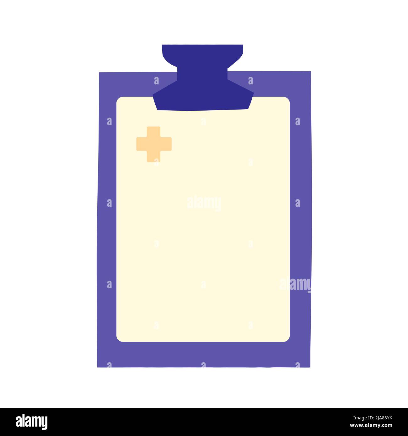 Hand drawn vector illustration of medical recipe pad icon in flat style ...