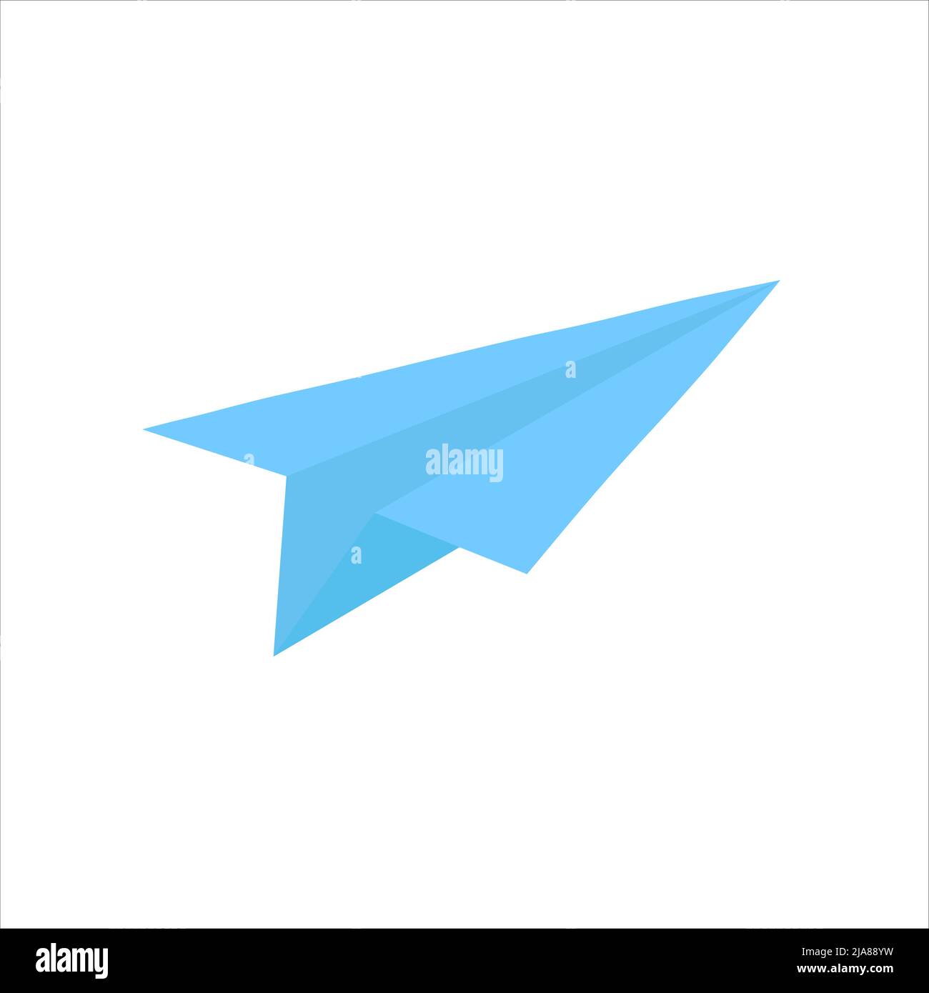 Hand drawn paper plane icon in flat style. Paper plane vector icon for ...