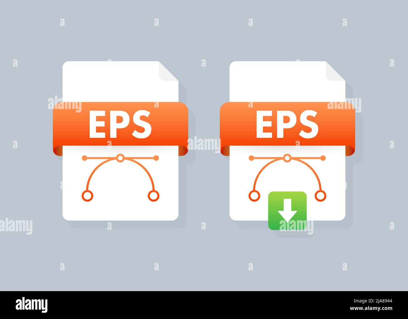 EPS file download flat icon. Vector flat illustration. Outline icon ...